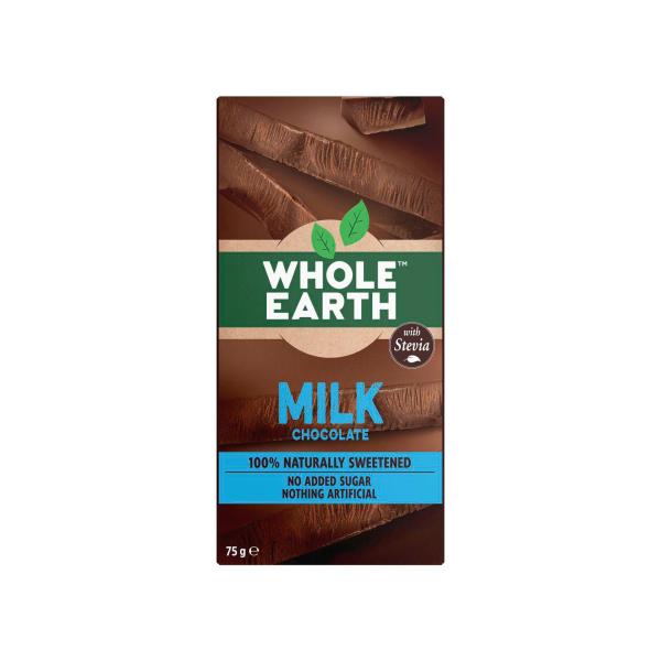 Buy Whole Earth Natural No Sugar Milk Chocolate 75g | Coles
