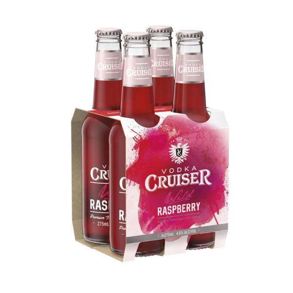 Buy Vodka Cruiser Wild Raspberry 275ml 4 Pack | Coles