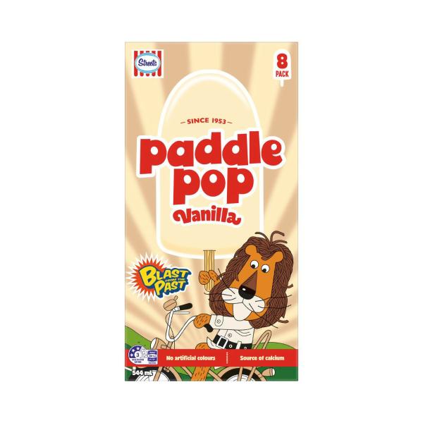 Buy Limited Edition Paddle Pop Vanilla 8 Pack 544mL | Coles
