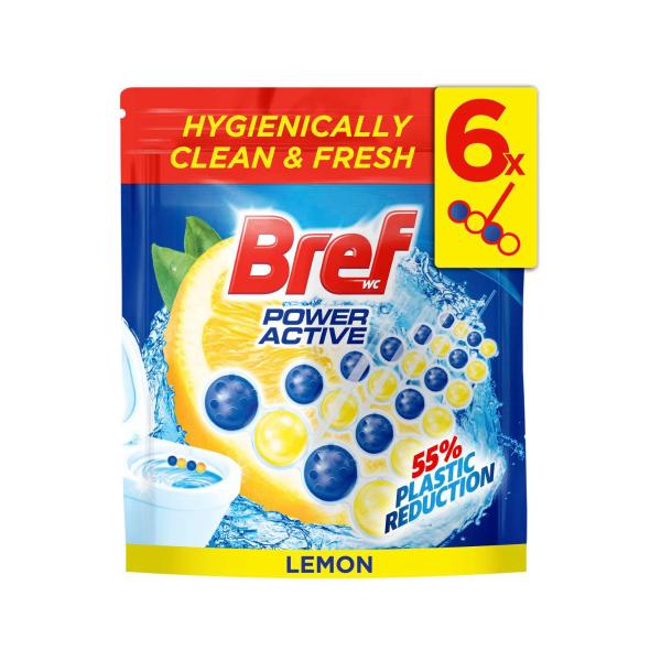 Buy Bref Power Active Rim Block Toilet Cleaner Lemon 50g 6 Pack | Coles