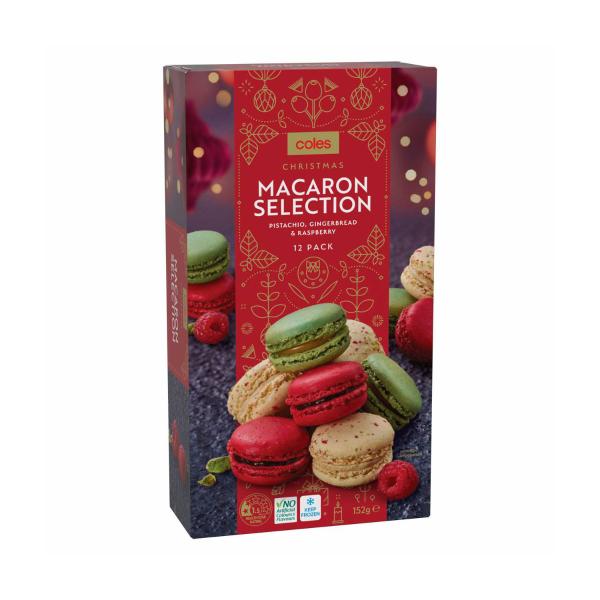 Buy Coles Christmas Macaron Selection 12 Pack 152g | Coles