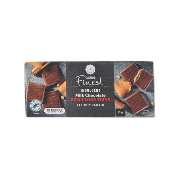 Buy Coles Finest Milk Chocolate Speculoos Thins 135g | Coles