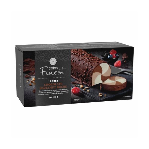 Buy Coles Finest Luxury Chocolate Hazelnut Buche 480g | Coles