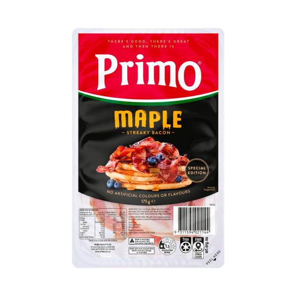 Buy Primo Maple Streaky Bacon 175g | Coles