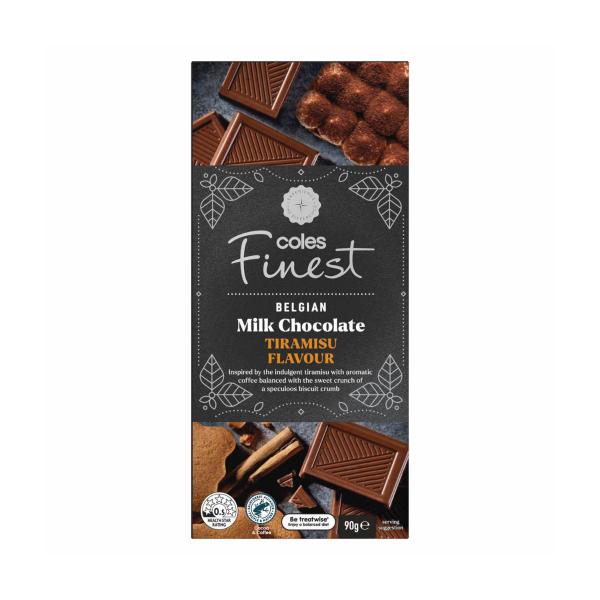 Buy Coles Finest Milk Chocolate Tiramisu With Speculoos Flavour Block ...
