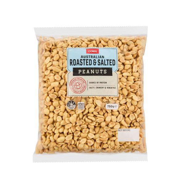 Buy Coles. Aust Roasted & Salted Peanuts 750g | Coles