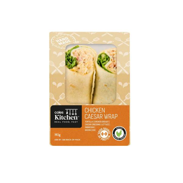 Buy Coles Kitchen Wrap Chicken Caesar 192g | Coles