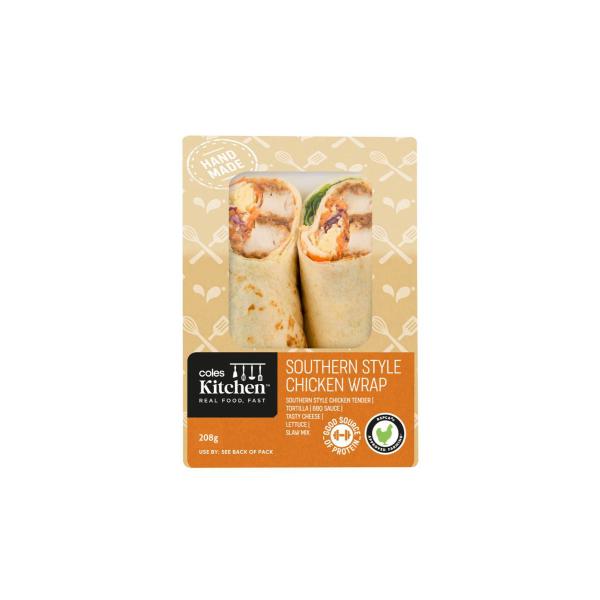 Buy Coles Kitchen Wrap Bbq Chicken 208g | Coles
