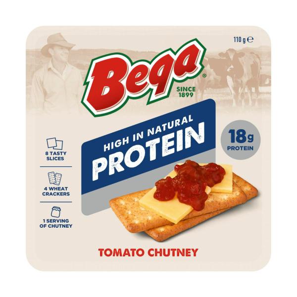 Buy Bega Lunch On The Go High Protein Tomato Chutney 110g | Coles