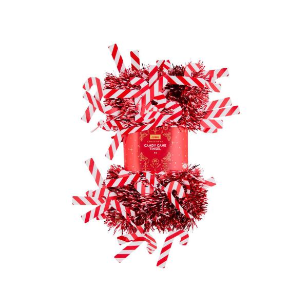 Buy CANDY CANE TINSEL 5M | Coles