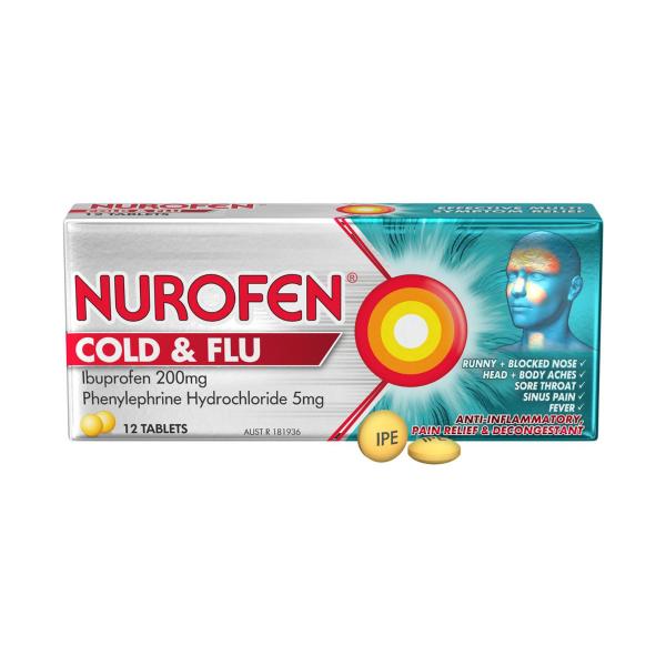 Buy Nurofen Cold & Flu Pe Tablets 12 Pack | Coles