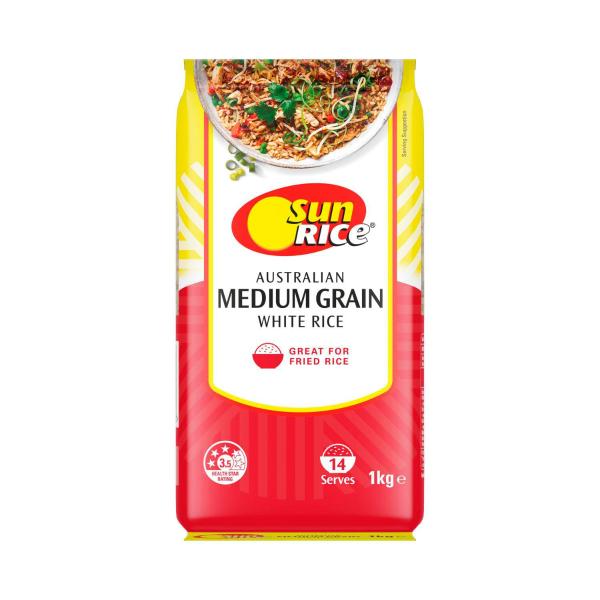 Buy Sunrice Australian Medium Grain White 1kg | Coles