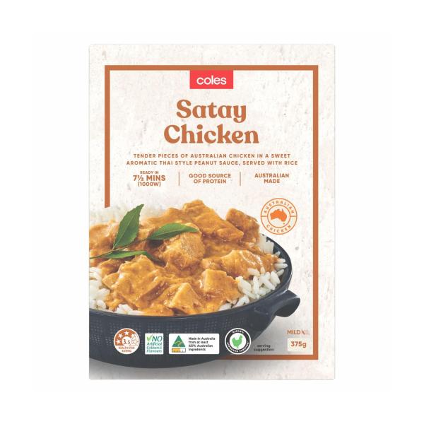 Buy Coles Meals Satay Chicken 375g | Coles
