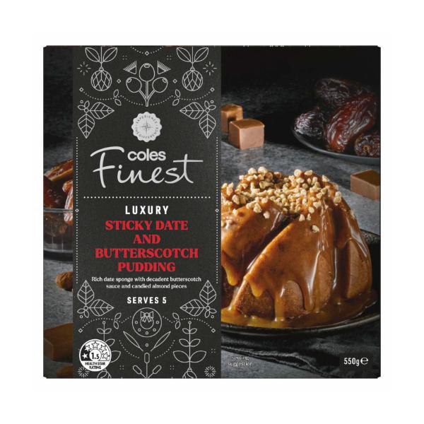Buy Coles Finest Luxury Sticky Date And Butterscotch Pudding 550g | Coles