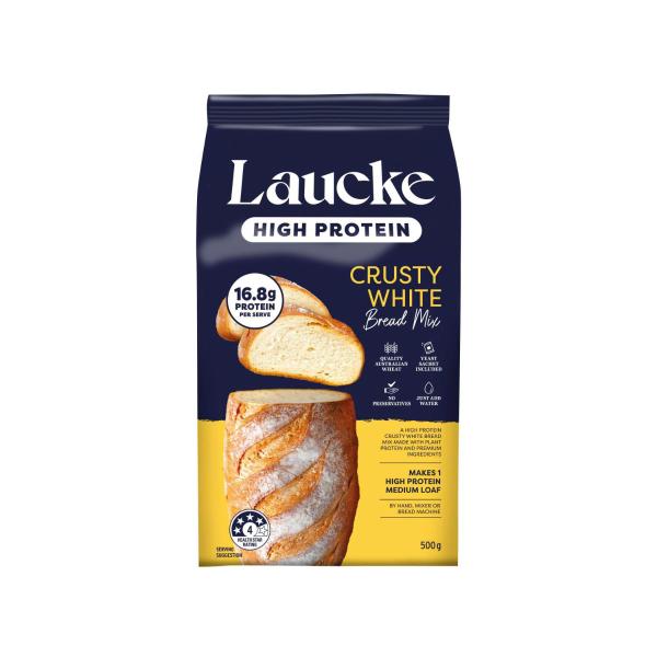 Buy Laucke High Protein Crusty White Bread Mix 500g | Coles