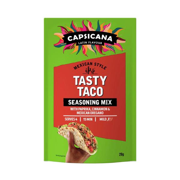 Buy Capsicana Mexican Style Tasty Taco Seasoning Mix 28g | Coles