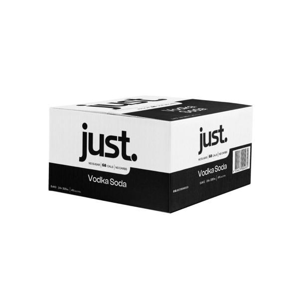 Buy Just Vodka Soda Classic 4% Can 330ml 24 Pack | Coles