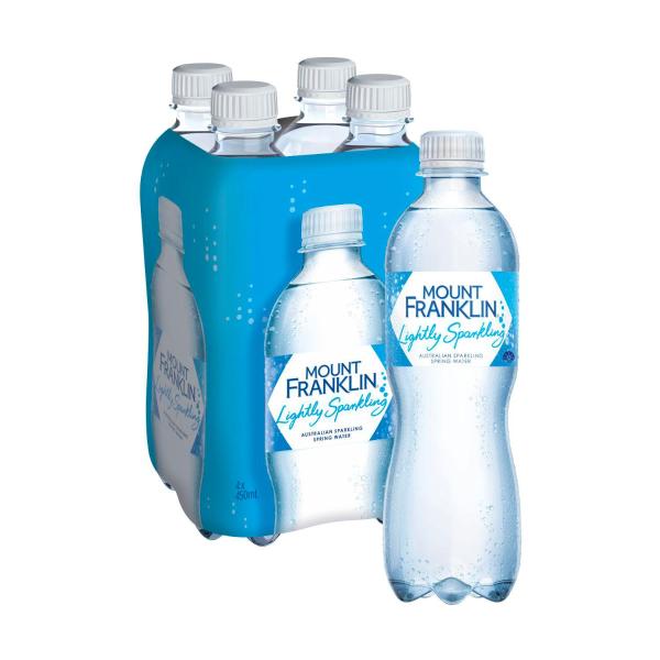 Buy Mount Franklin Lightly Sparkling Water 4x450mL 4 Pack | Coles