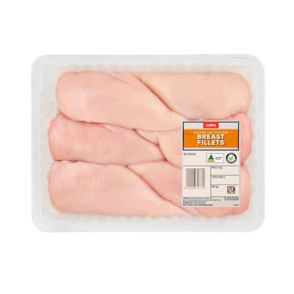 Buy Coles RSPCA Approved Chicken Breast Fillet Value Pack approx. 2kg ...