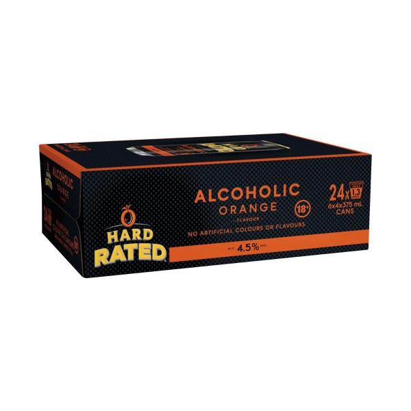Buy Hard Rated Orange Can 375ml 24 Pack | Coles