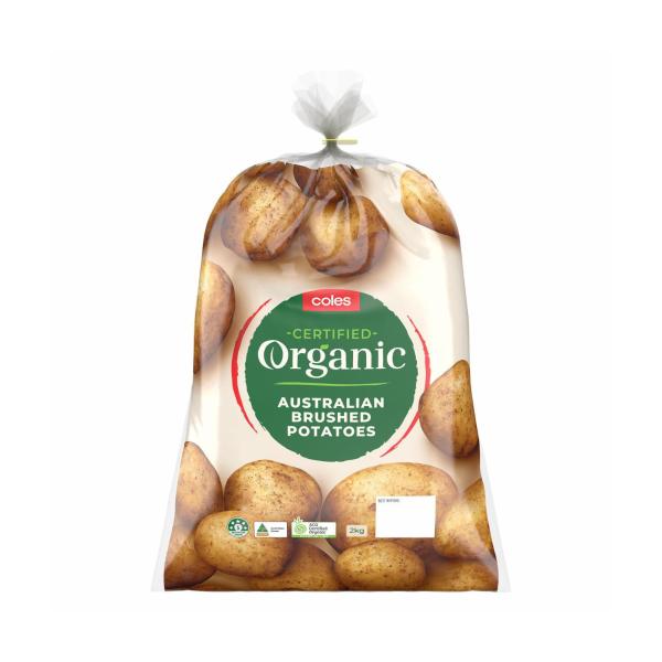 Buy Coles Organic Brushed Potatoes Prepacked 1kg | Coles