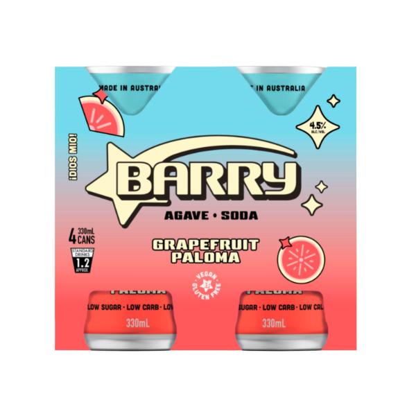 Buy Barry Ruby Grapefruit Can 330ml 4 Pack | Coles