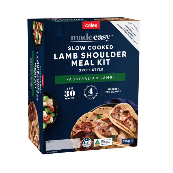 Buy Coles Made Easy Greek Lamb Kit (with Thick Tortillas) 725g | Coles
