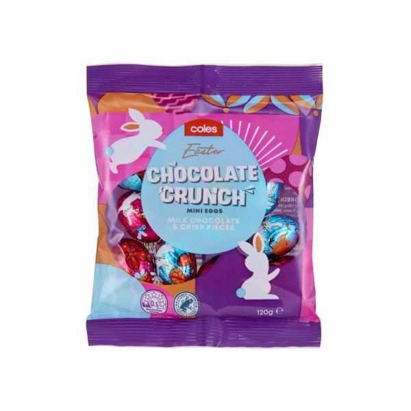 Buy Coles Easter Milk Chocolate Crunch Mini Eggs 120g | Coles