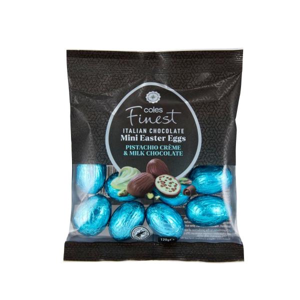 Buy Coles Finest Italian Chocolate Mini Easter Eggs Pistachio Creme ...