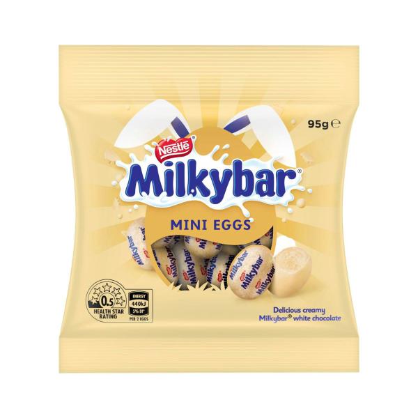 Buy Nestle Milkybar White Chocolate Mini Eggs Bag 95g | Coles