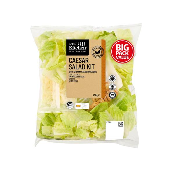 Buy Coles Kitchen Caesar Salad Kit Big Pack Value 500g | Coles
