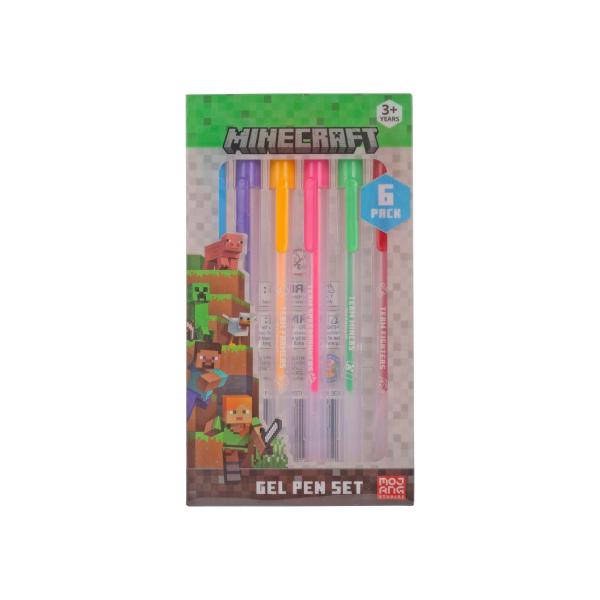 Buy Minecraft Coloured Gel Pen Set 6 Pack | Coles