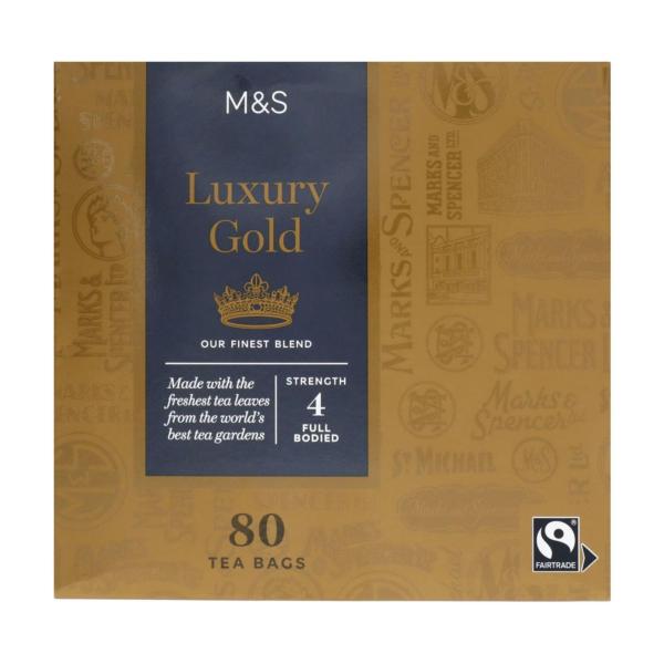 Buy M&S 80 Luxury Gold Tea Bags 250g | Coles
