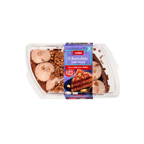 Buy Coles Made With Kitkat Cake Slice 2 Pack 190g | Coles