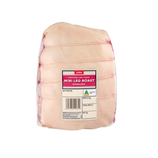 Buy Coles Boneless Mini Pork Leg Roast approx. 1kg | Coles
