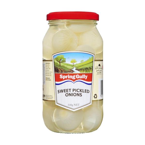 Buy Spring Gully White Onions Sweet Pickled 500g | Coles