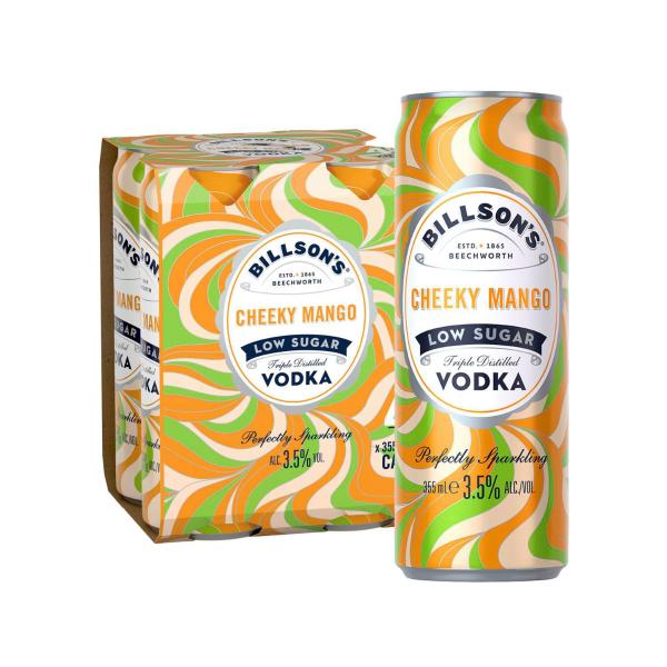 Buy Billson's Cheeky Mango Vodka Can 355mL 4 Pack | Coles