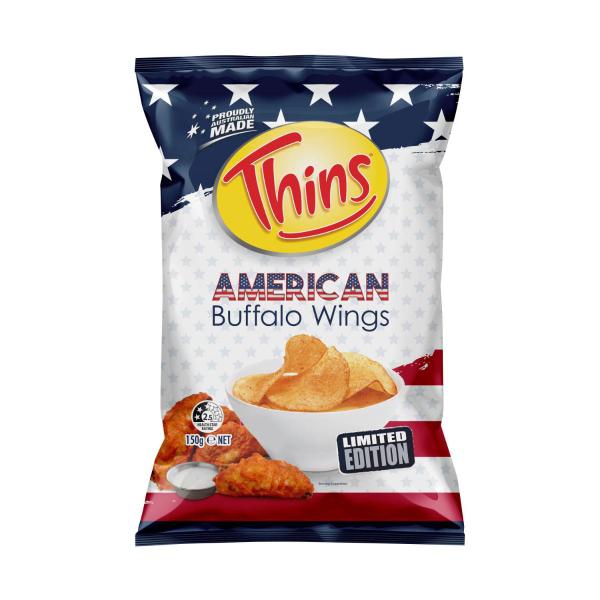 Buy Thins Potato Chips Buffalo Wings 150 GRAM | Coles