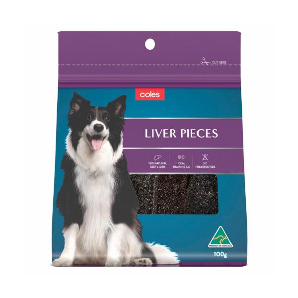 Buy Coles Liver Pieces Dog Treats 100g | Coles