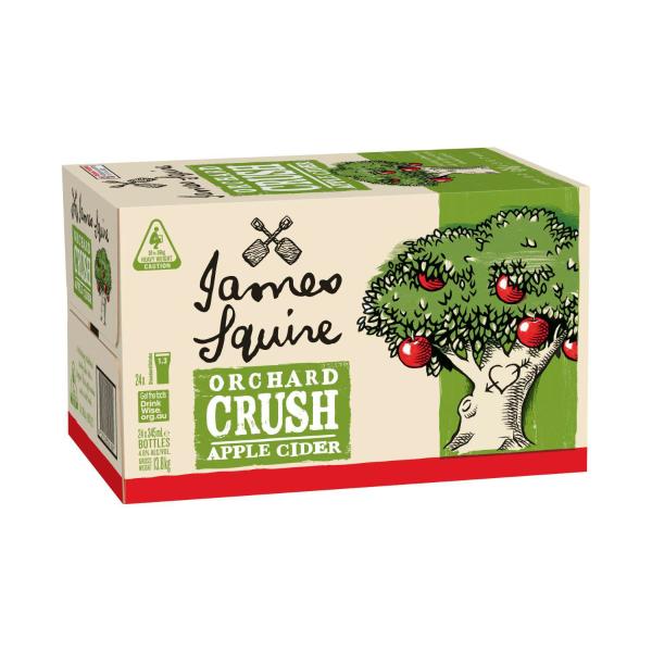 Buy James Squire Orchard Crush Apple Cider Bottle 345ml 24 Pack | Coles