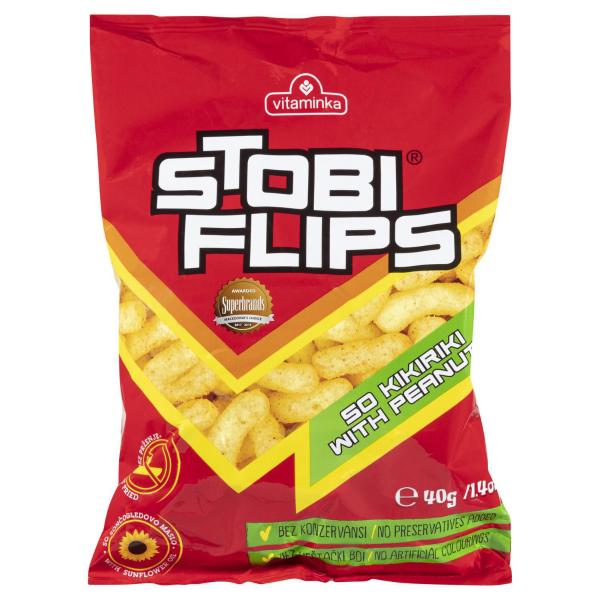Buy Vitaminka Stobi Flips With Peanuts Snack 40g | Coles