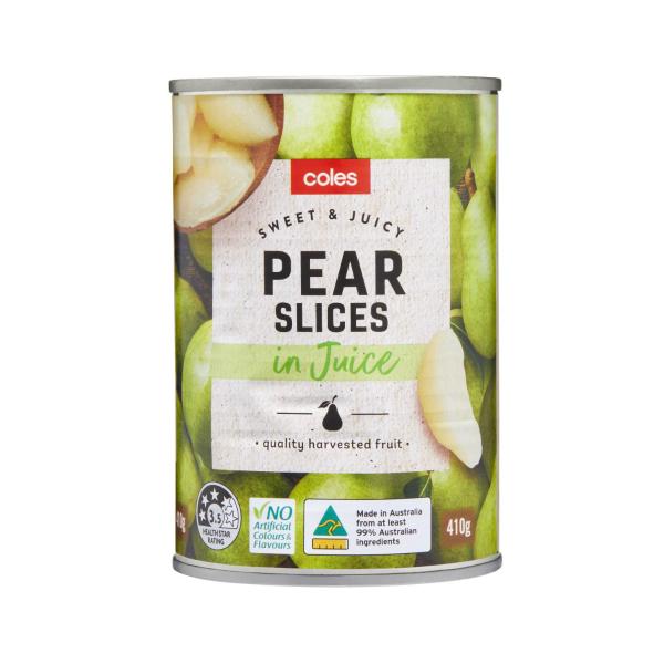 Buy Coles Pear Slices In Juice 410g | Coles