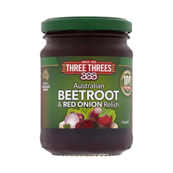 Buy THREE THREES BEETROOT AND RED ONION RELISH | Coles