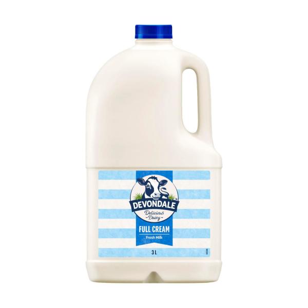 Buy Devondale Full Cream Milk 3L | Coles