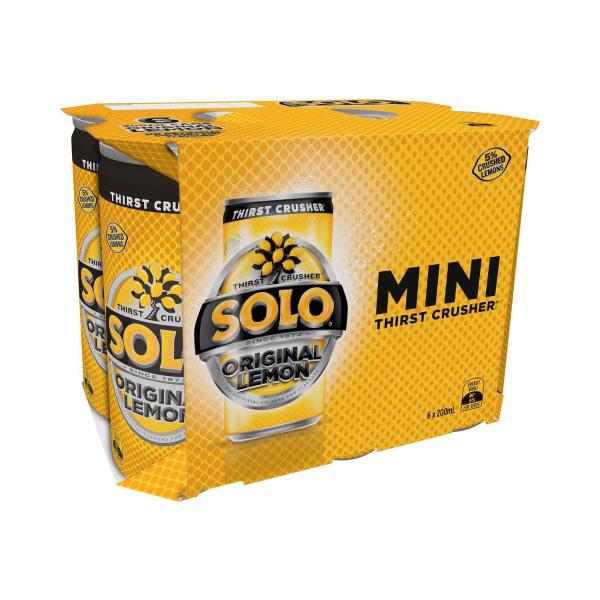 Buy SOLO MINI 6X200ML SOFT DRINK SOLO LEMON | Coles