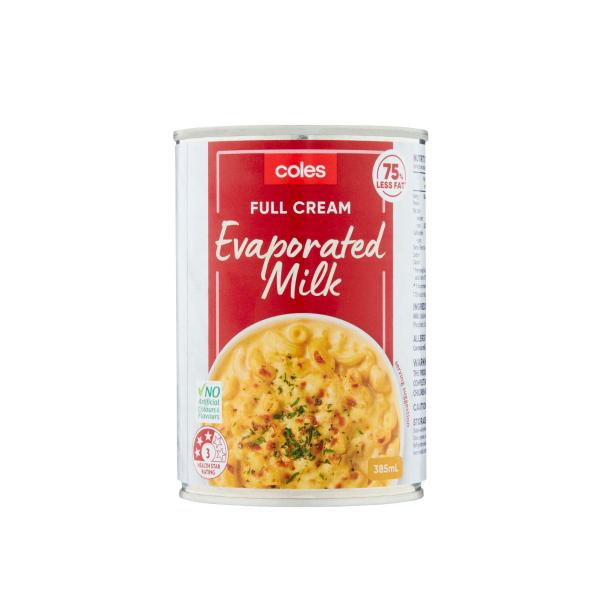 Buy Coles Full Cream Evaporated Milk 385mL | Coles