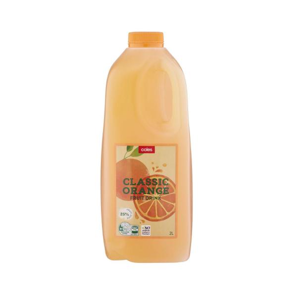 Buy Coles Orange Fruit Drink 2L | Coles