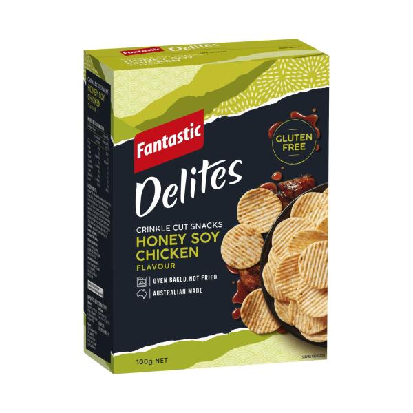 Buy Fantastic Delites Rice Snacks Honey Soy Chicken 100g | Coles