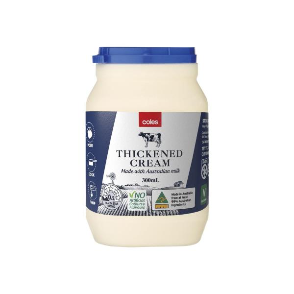 Buy Coles Thickened Cream 300mL | Coles