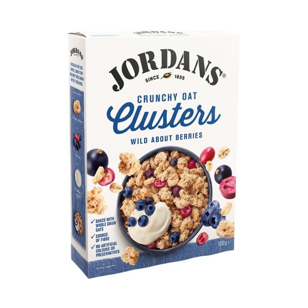Buy Jordans Crunchy Oat Clusters Wild About Berrie 500g | Coles
